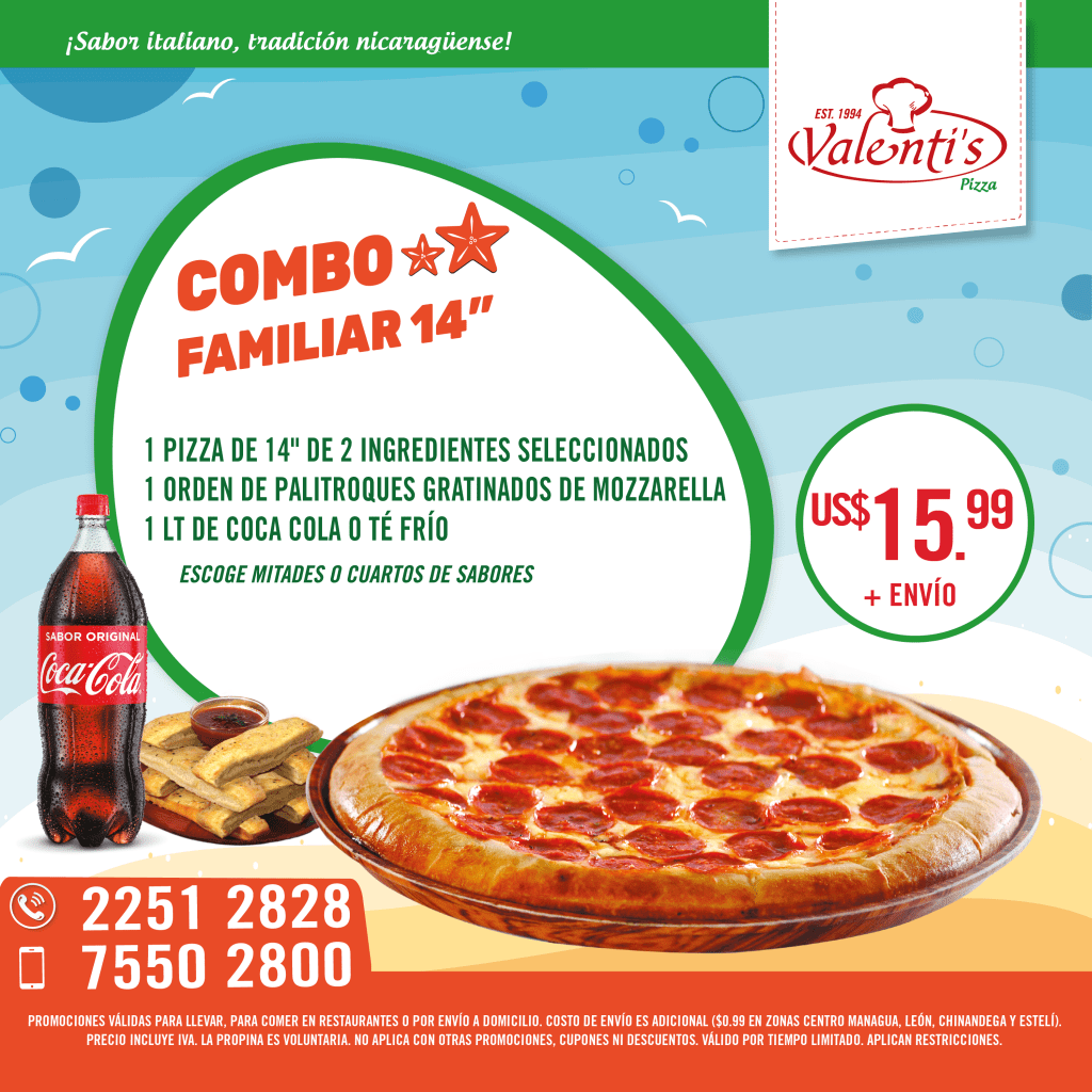 Combo Familiar de 14" | Valenti's Pizza